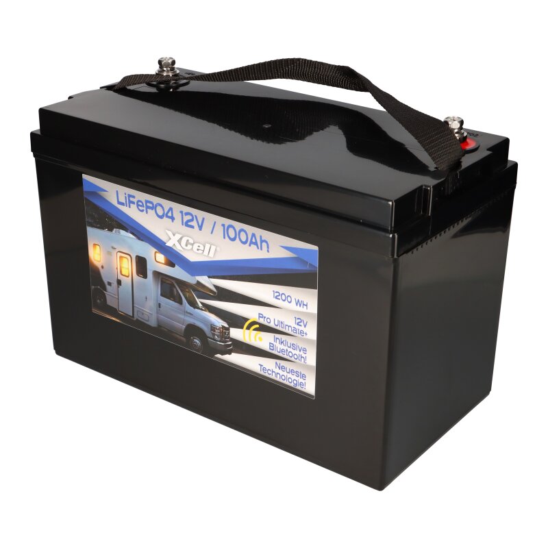 Xcell LiFePO4 Akku 12V (12,8V) 100Ah inkl. Bluetooth