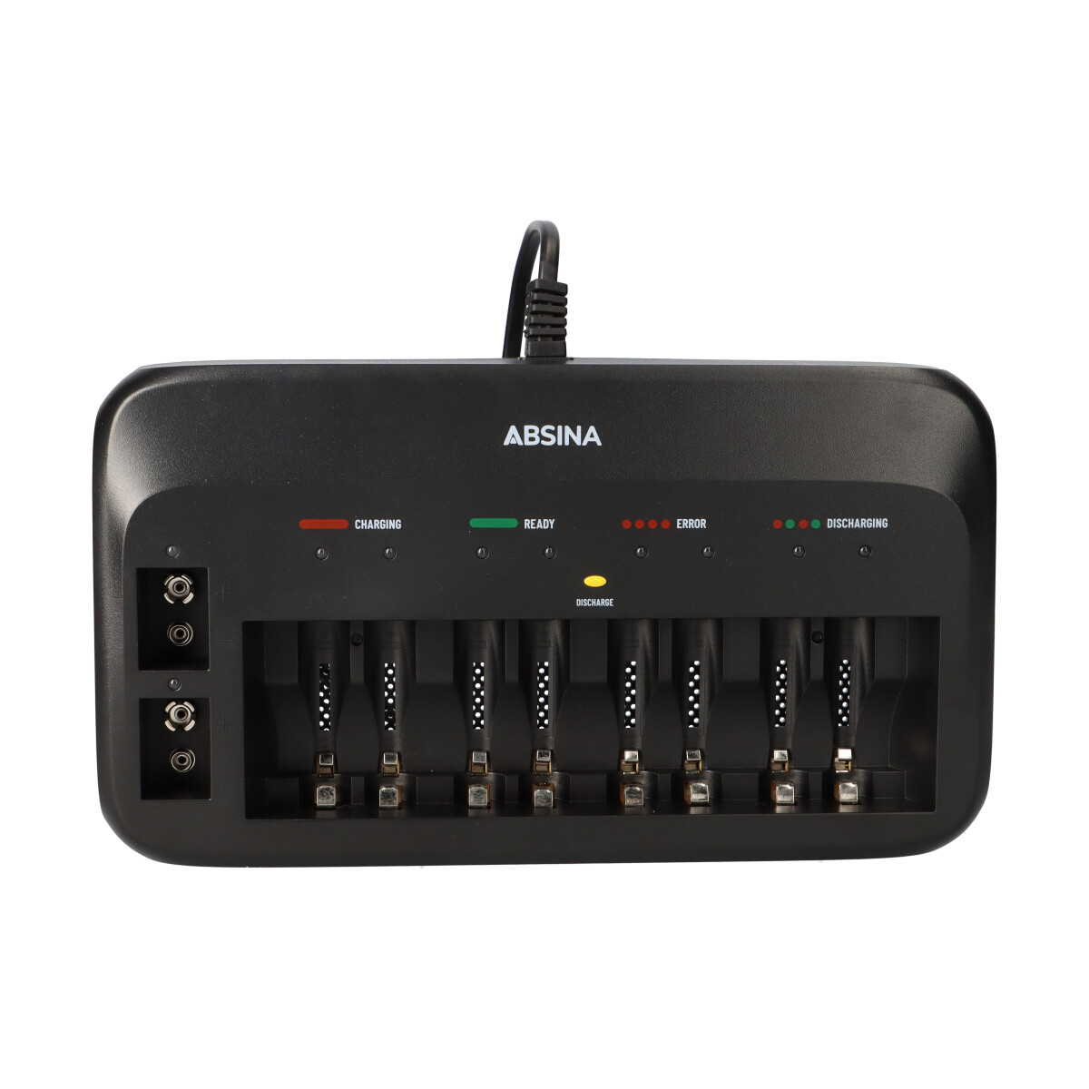 Absina X10 Ladegerät für 1-8AA/AAA & 1-2 9-V Akkus