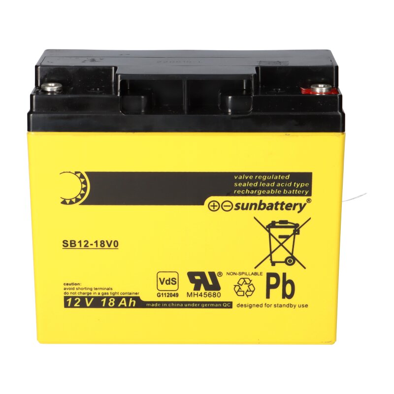 SUN Battery SB12-18V0 AGM Akku 12V 18Ah Blei-Akku