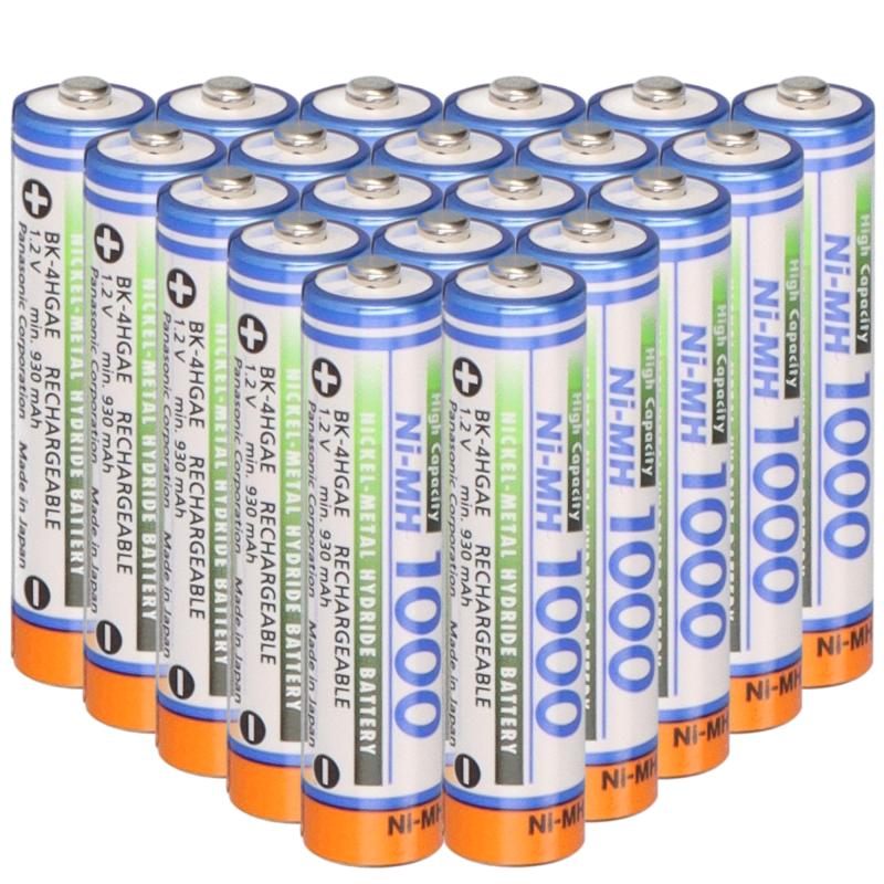 20x Panasonic Aaa Micro Akku Bk 4hgae Bf1 Ni Mh 1 2v 1000mah