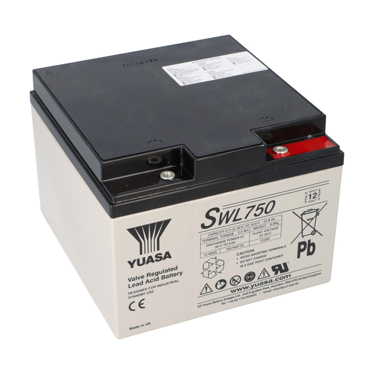 Yuasa SWL750 Blei 12V 25Ah 10-12 Jahresbatterie | Akkuman