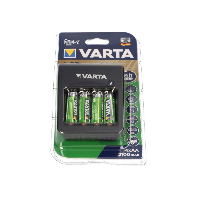 Varta LCD Plug Charger inkl. 4x 56706 (2100mAh)