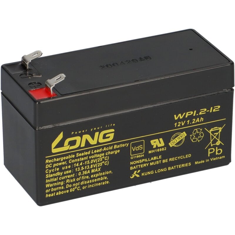Bleiakku 12V 1,2Ah kompatibel CP1212 CP1212S AGM VdS